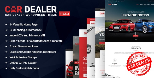Car Dealer v1.5.6.3 NULLED - автомобильный шаблон WP