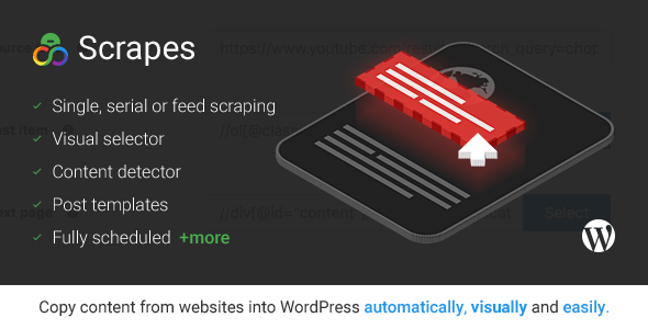Scrapes v2.1.0 - граббер контента для WordPress